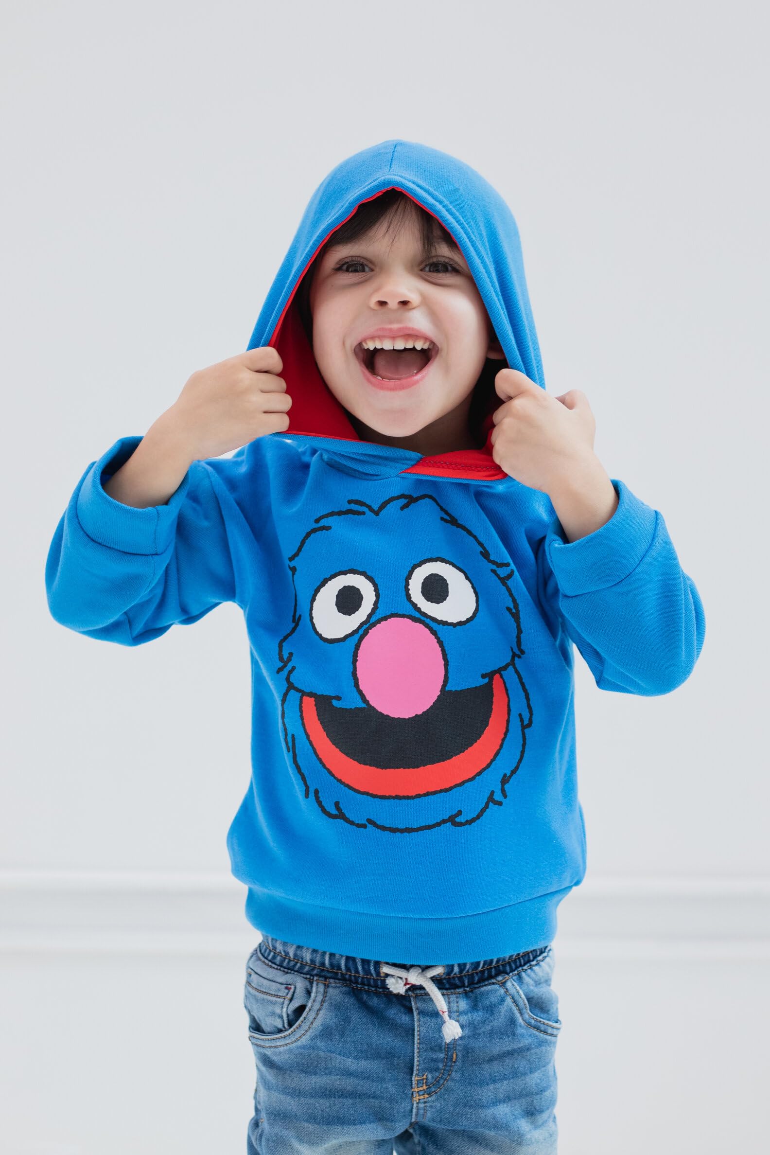 Sesame Street Grover Monster Toddler Boys Hoodie Blue 2T