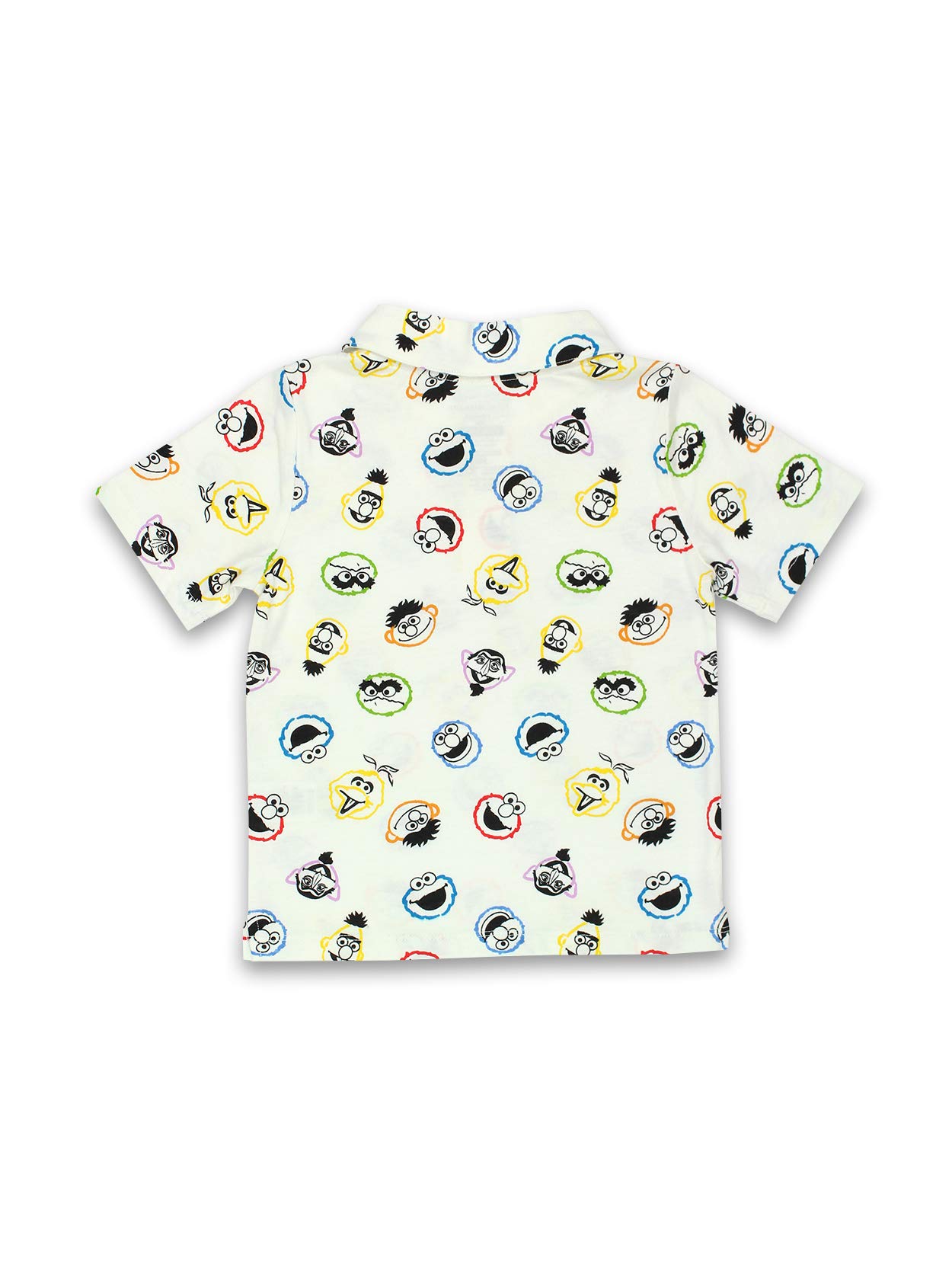 Isaac Mizrahi Loves Sesame Street Gang Elmo Baby Toddler Polo Collared Shirt (2T, White)