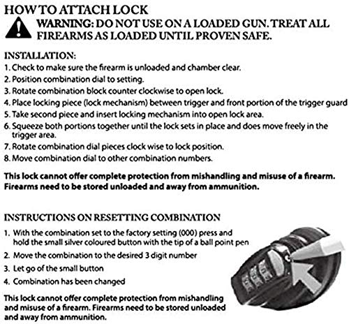 Yoknow Trigger Lock, Universal Combination Gun Lock - Fits Pistols, Rifles, Shot Guns (3pcs)
