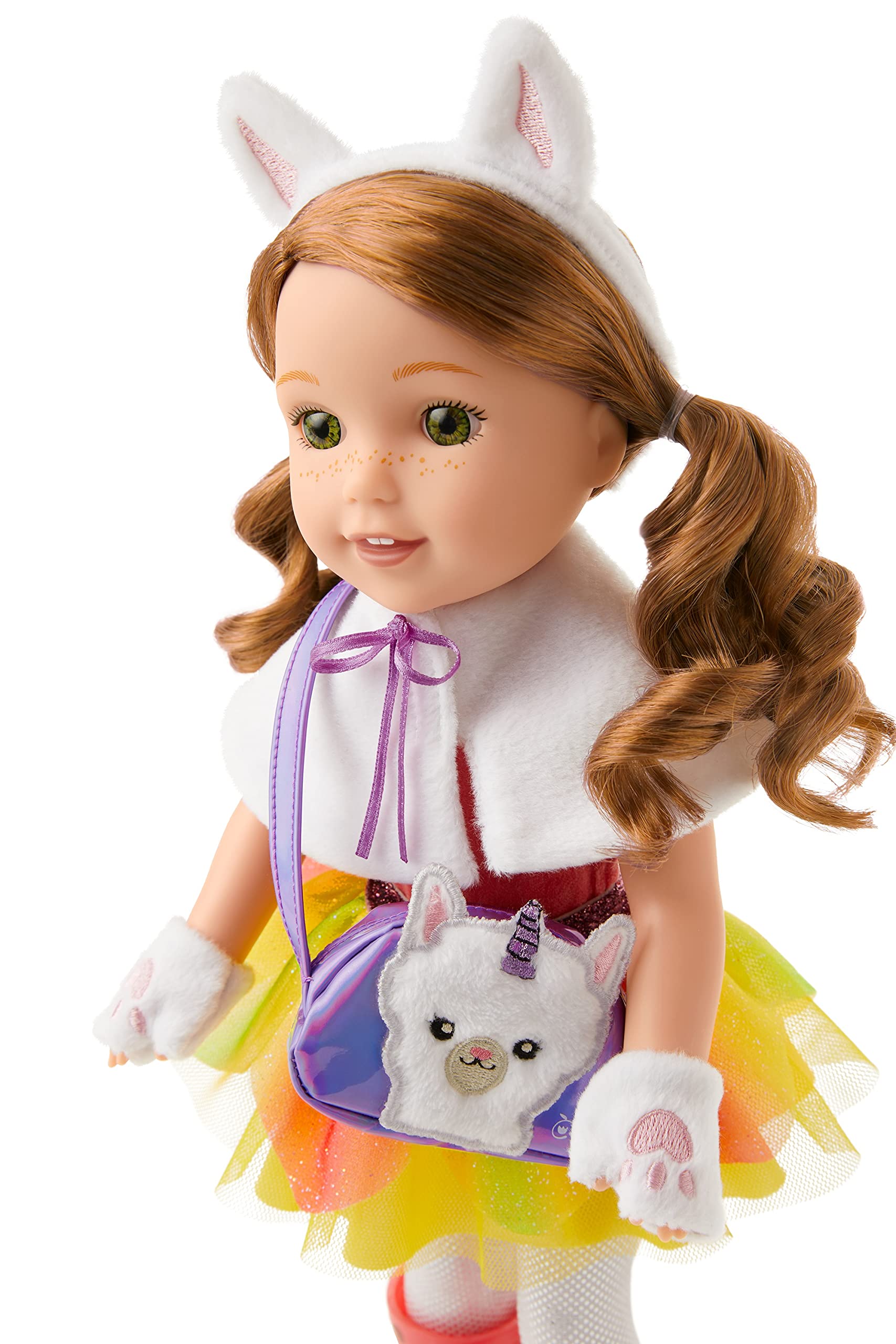 American Girl WellieWishers 14.5-inch Doll Accessories Magical Llamacorn with Shawl, Gloves, and Purse, For Ages 4+