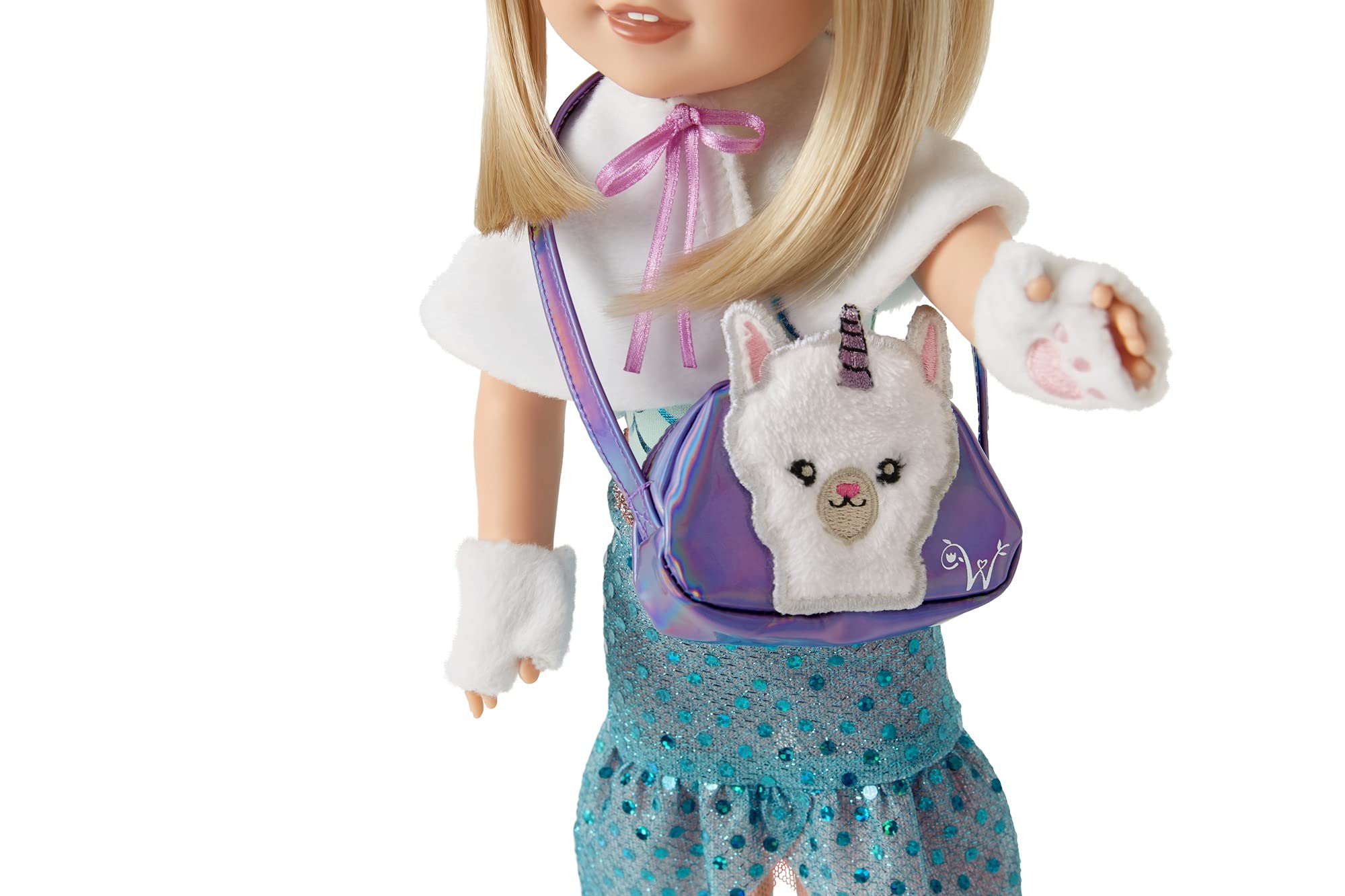 American Girl WellieWishers 14.5-inch Doll Accessories Magical Llamacorn with Shawl, Gloves, and Purse, For Ages 4+