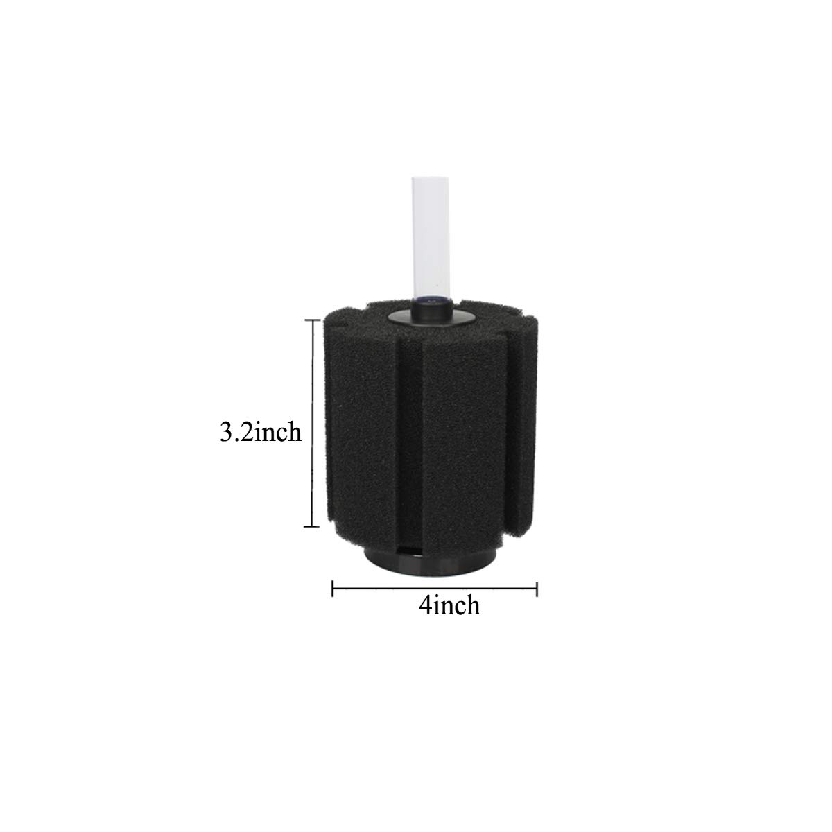 ALEGI Aquarium Sponge Filter for 20 Gallon Fish Tank, Betta, Nano, Shrimp, Fry, Biochemical Filter with Airline Tubing, Check Valves, Suction Cups