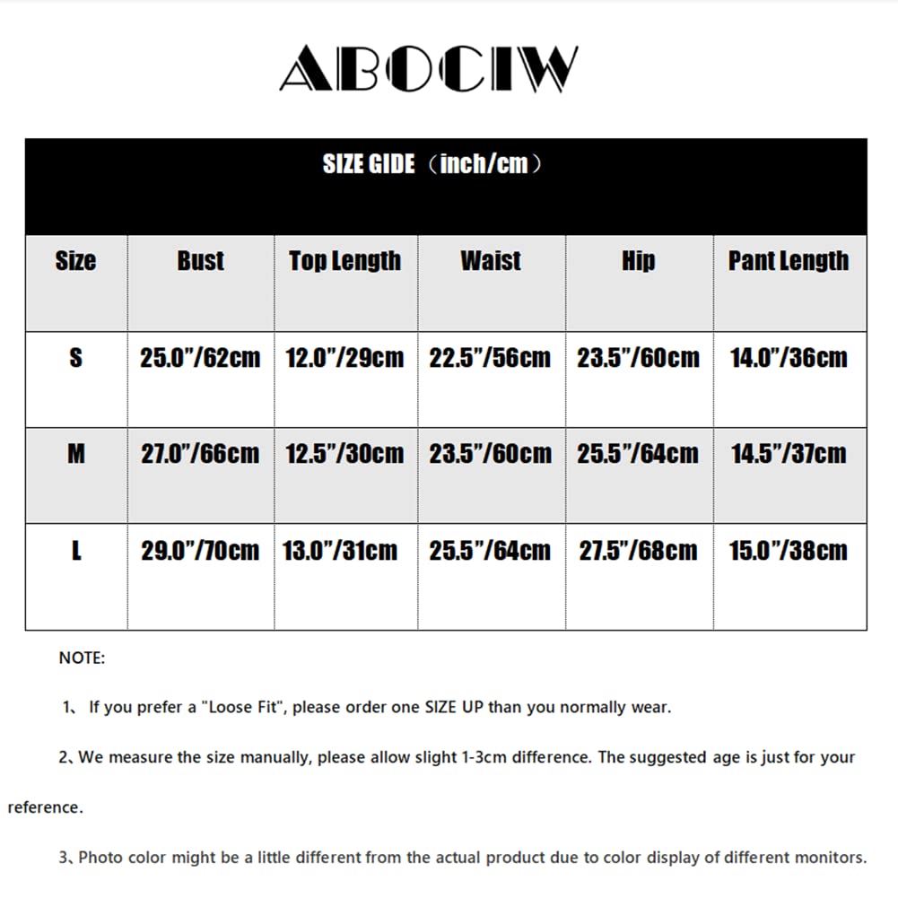 ABOCIW Womens Ribbed 2 Piece Outfits Shorts Sets Removable Padded Tank Crop Top and Seamless High Waist Running Biker Shorts Sets Activewear Brown Small