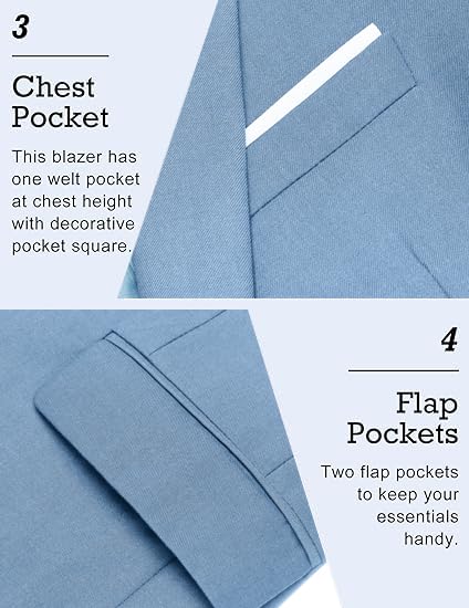 COOFANDY Men's Slim Fit Casual Blazers Lightweight Sport Coats One Button Suit Jackets