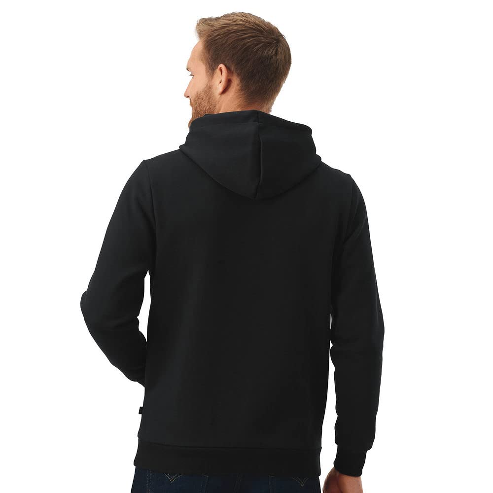 PUMA Men's Essentials Logo Fleece Hoodie (Available, Cotton Black, 3X-Large Big Tall
