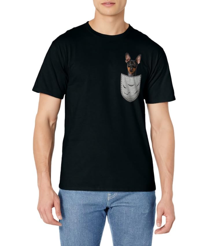 Miniature Pinscher Chest Pocket Minpin T-Shirt