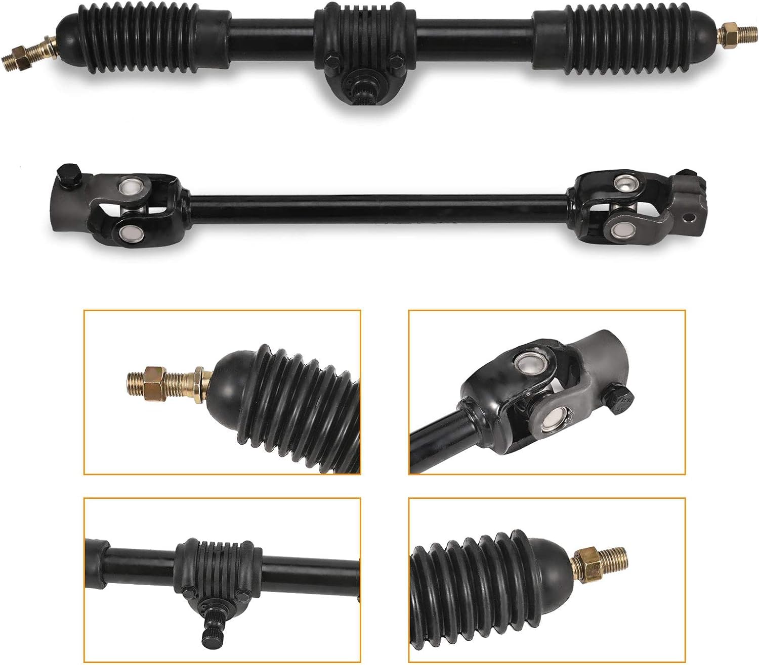 300mm Steering Wheel Tie Rod Rack Adjustable Shaft Tie Rod Kits for Go Kart ATV UTV 110cc 125cc 140cc 150cc