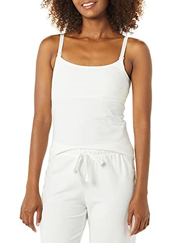 Amazon Essentials Women's Maternity Nursing Friendly Camisole, Pack of 2, Black/White, Large