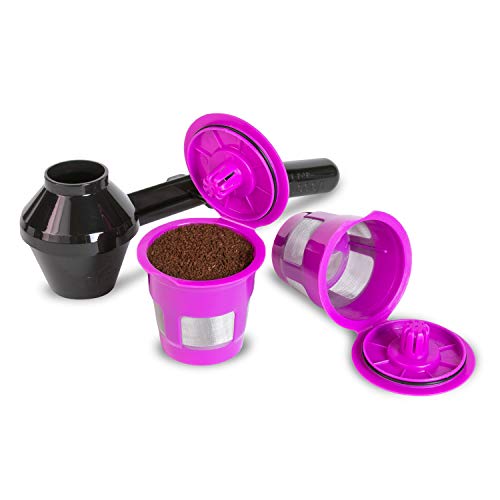 Cafe Fill Value Pack by Perfect Pod - Reusable K Cup Coffee Pod Filters & Coffee Scoop, Compatible with Keurig K-Duo, K-Mini, 1.0, 2.0, K-Series and Select Single Cup Coffee Makers