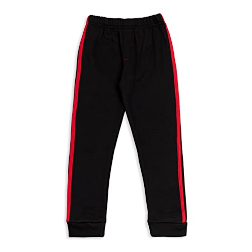 PEANUTS Snoopy Little Boys Fleece Pullover Sweatshirt and Pants Set Red/Black 7-8