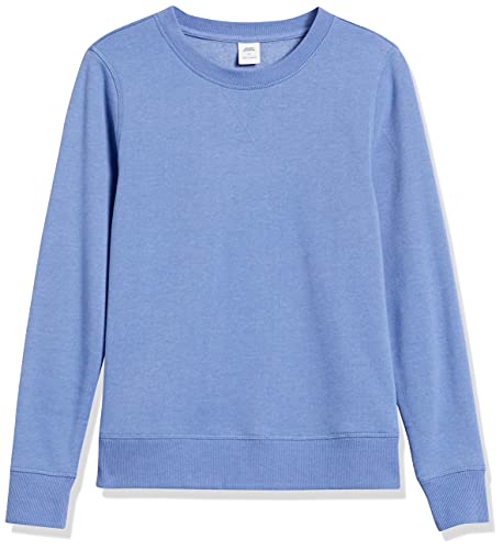 Amazon Essentials Women's Fleece Crewneck Sweatshirt (Available in Plus Size), Blue, Medium