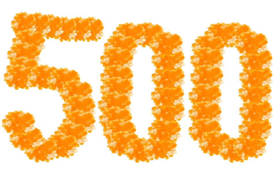 Regal Bingo Plastic Bingo Chips 500 Pcs - Clear Transparent Counters Game Chips Set for Board Game - Fun Bingo Night - 3/4 Inch Orange Color