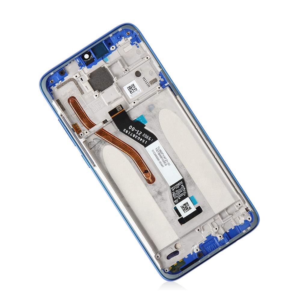 A-MIND for XiaoMi Redmi Note 8 Pro 6.53inchTouch Screen Digitizer LCD Display Assembly Replacement Kits,with Screen Protector+Tools (Blue with Frame)