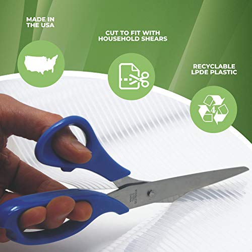 612 Vermont 24" x 20' Clear Ribbed, Waterproof, Non-Adhesive Plastic Shelf Liner for Use in Kitchen Cabinets, Pantry, Wire Shelves, Under Sink, Refrigerators and More.