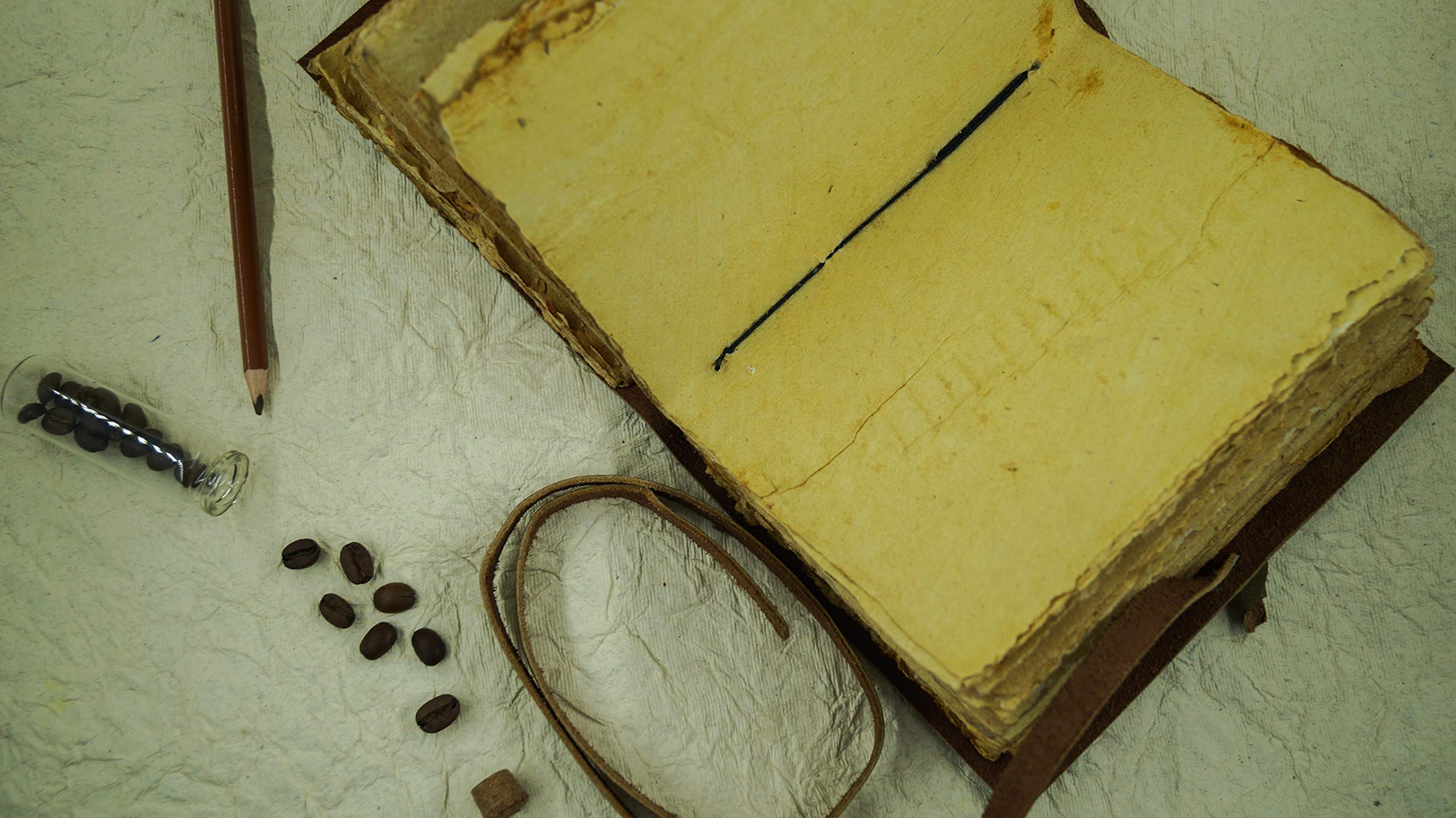 OVERDOSE Deckle Brown Leather Journal - Diary Sketchbook Book of Shadows Handmade Vintage Deckle Edge Paper - 6 x 8 inches | 15 x 20 cm | A5