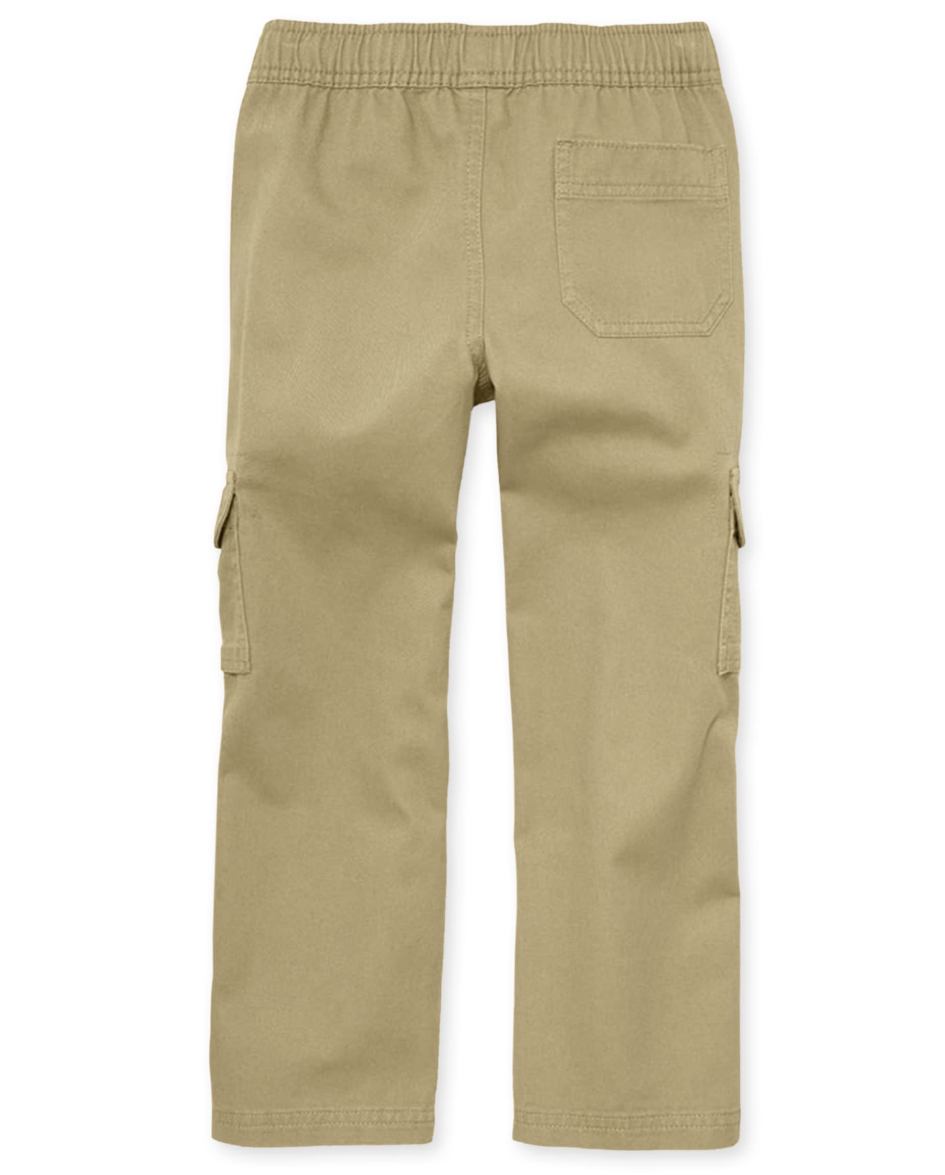 The Children's Place Boys Pull on Cargo Pants,Black/Flax/Gray Steel/New Navy 4 Pack,8