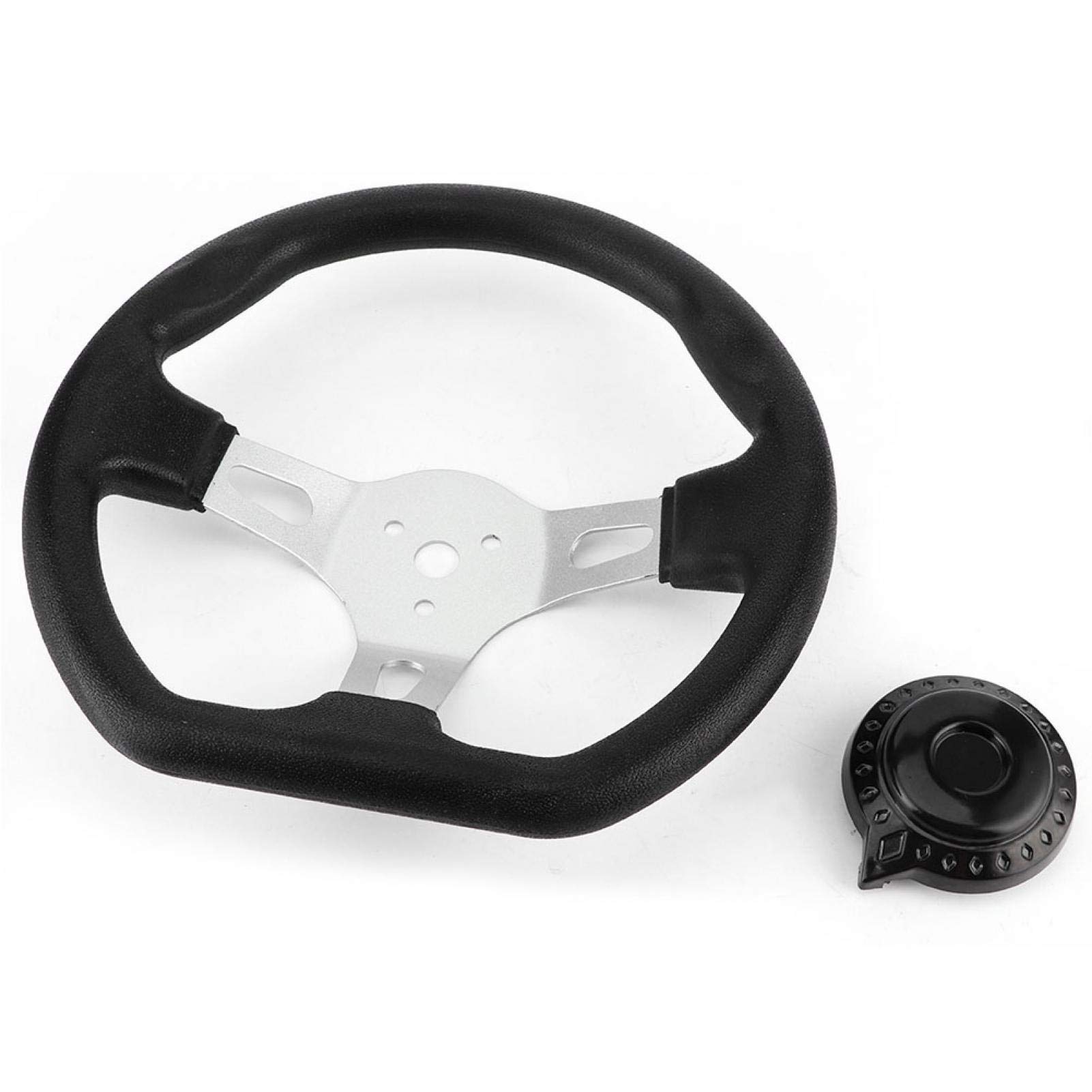 Acouto 270mm -Kart Steering Wheel with, Steering Wheel for -Kart Racing Cart Accessory