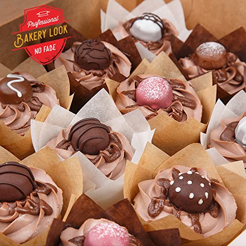 Baker’s Signature Tulip Baking Paper Cupcake & Muffin Liners Pack of 150 | Grease Resistant Wrappers – Will Not Curl or Burn – Comes in Convenient Packaging