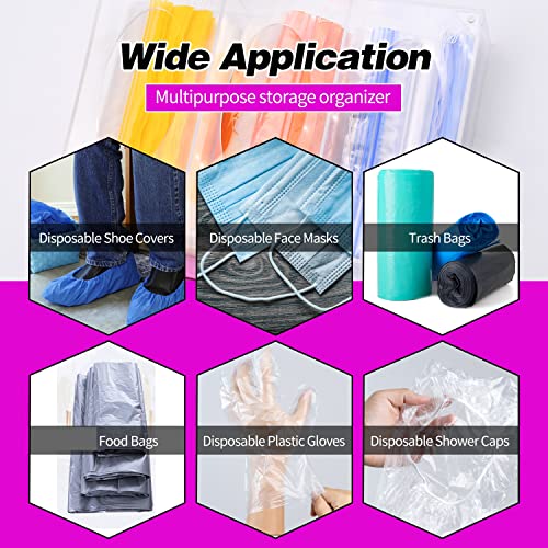 Bag Storage Organizer, Acrylic Food Storage Bag Organizer, Clear Bag Storage Organizer for Solimo, Hefty, Glad, Compatible with Gallon, Slider Quart, Freezer, Sandwich, Snack