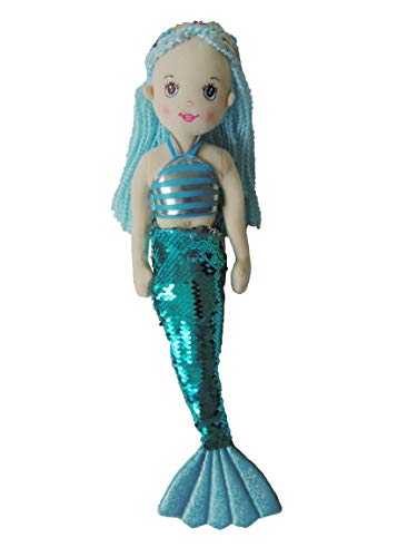 JUSTSWAG Mermaid Doll Light Blue Sequins Color | Mermaid Plush | Soft Toy Premium Quality | 18''
