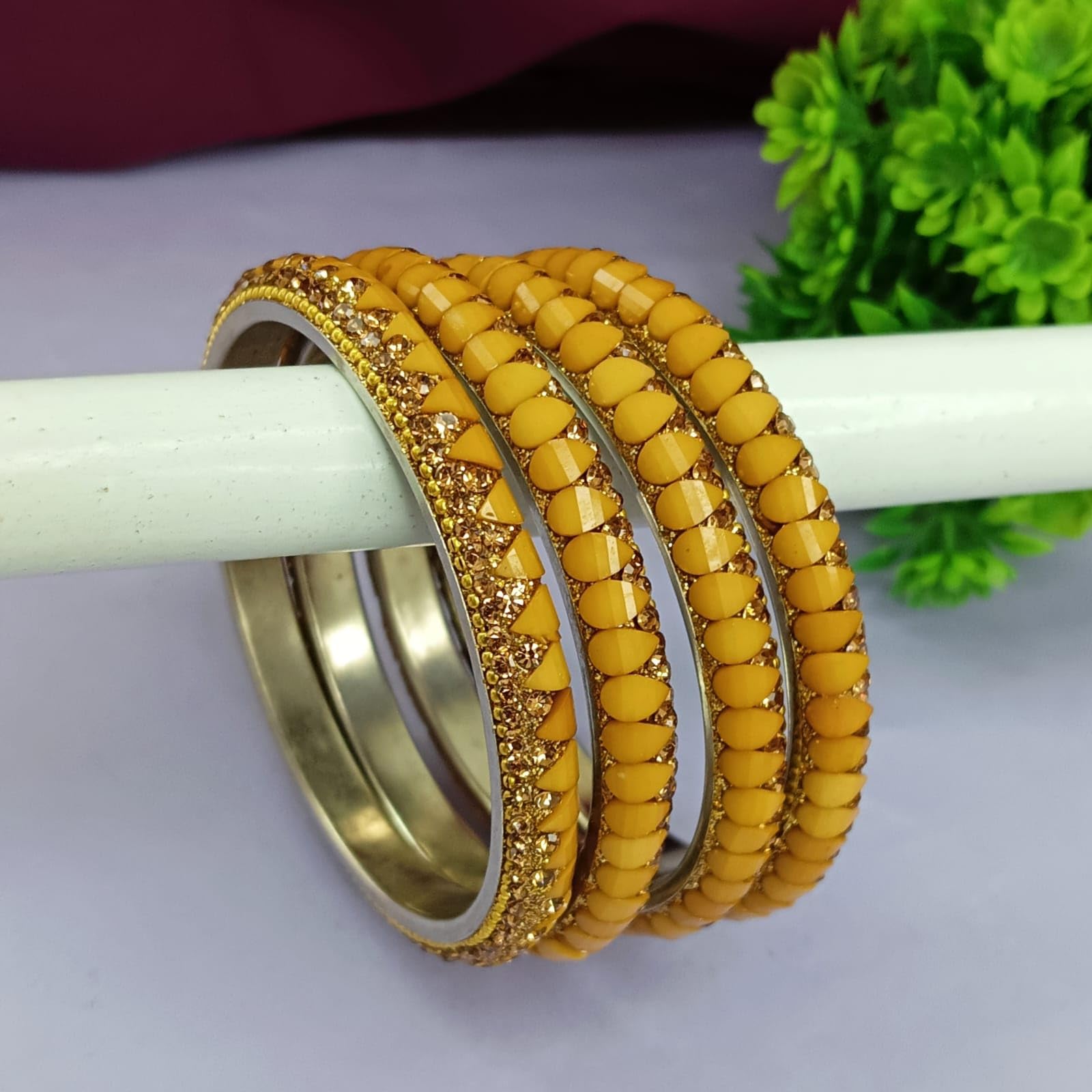 Efulgenz Indian Bangle Set Bollywood Style Rhinestone Crystal Bracelet Jewelry Set for Women