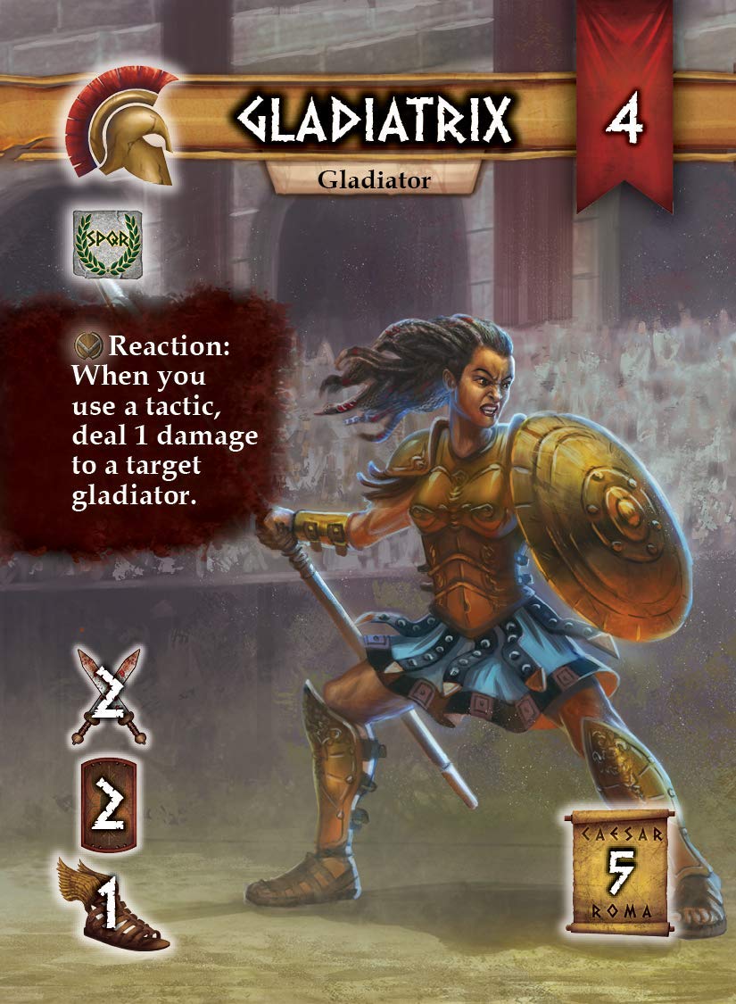 Spielcraft Games for Glory: The Game of Gladiatorial Combat and Deck Building