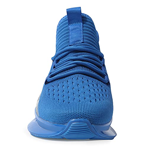 kokib Men's Running Sports Walking Shoes Mesh Lightweight Breathable Athletic Jogging Fashion Sneakers Blue