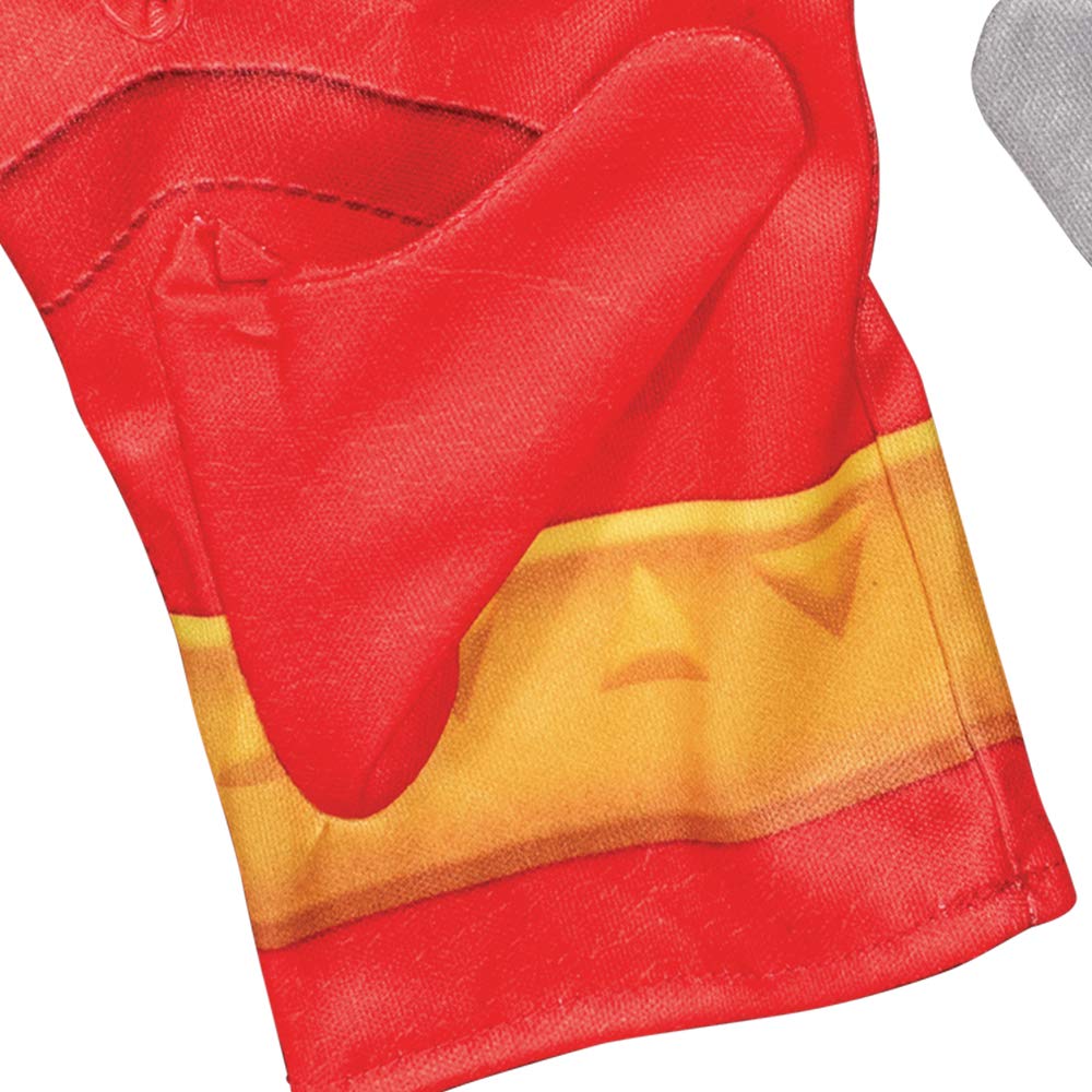Red Ranger Gloves for Kids, Official Power Rangers Dino Fury Costume Accessories, Child Size