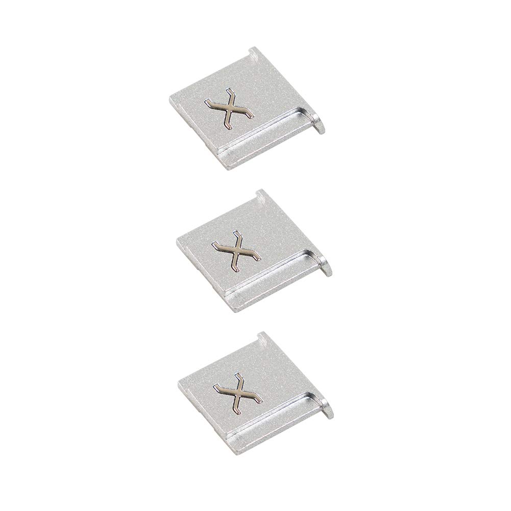 3 pcs Camera Hot Shoe Cover Hot Shoe Protecotr Aluminum Alloy Material Silver with Grey X Fit for Fujifilm GFX Fuji X Camera