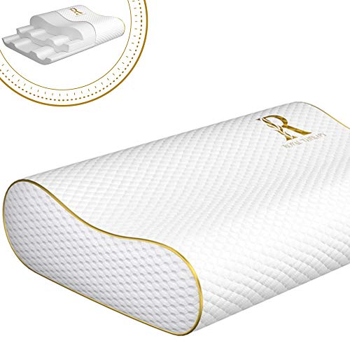 Royal Therapy Memory Foam Pillow, Queen Cervical Pillow for Neck Pain, Contour Pillow, Pillow for Neck and Shoulder Pain,Neck Pain Pillow,Side Sleeper Pillow for Shoulder Pain,Side Sleeping Pillow
