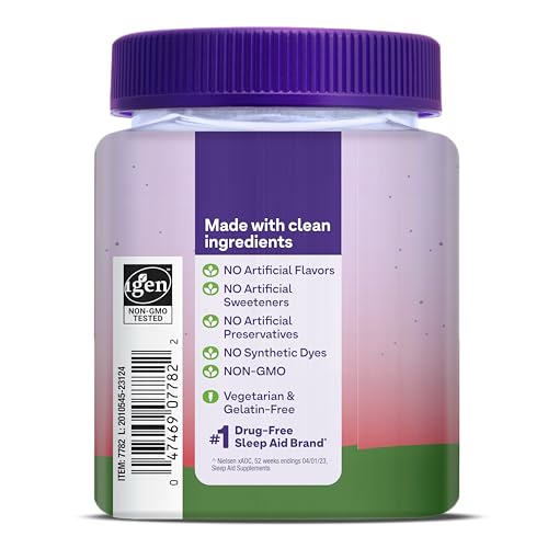 Natrol Kids Sleep+ Immune Health Gummies with Melatonin, Zinc, Vitamin C and D, Elderberry, 50 Raspberry Flavored Melatonin and Immune Health Gummies, 50 Day Supply