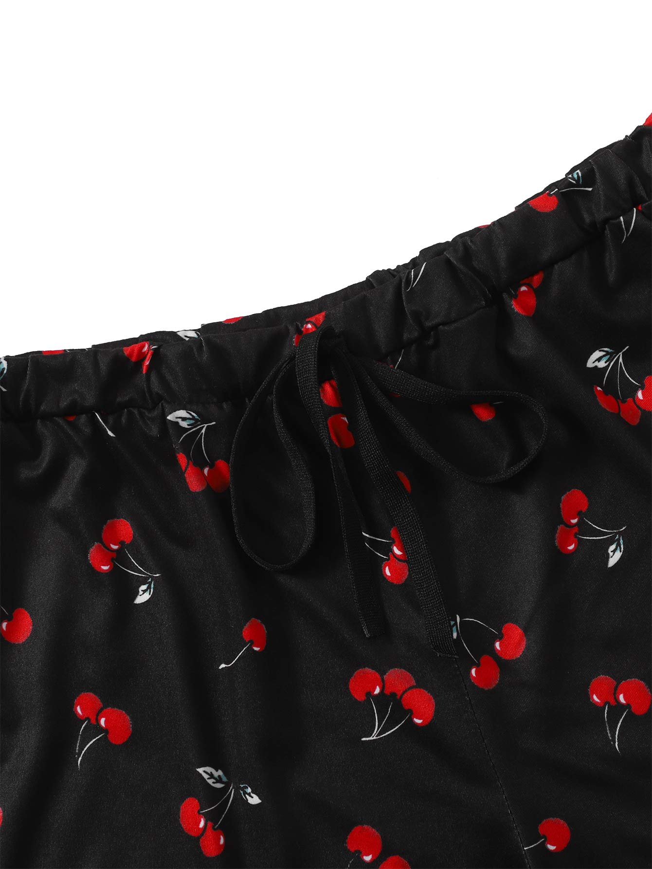 Floerns Women's Cute Sleeveless Tank Top and Shorts Sleepwear Pajama Set Black S