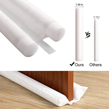Febos Door Noise Blocker - 36 inches Grey Door Draft Stopper- Door Silencer Sound Proof Door Draft Guard
