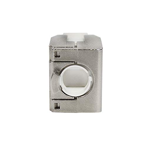 Elite Cat8 Shielded Keystone Jack, 40Gb (40 Gigabit), 180 Degrees, UL Listed, ETL Verified, RoHs/TAA Compliant, Auto Cover (5 Pack)