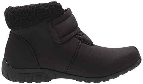 Propét Women's Dani Strap Snow Boot, Black, 10 Wide