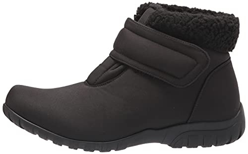 Propét Women's Dani Strap Snow Boot, Black, 10 Wide