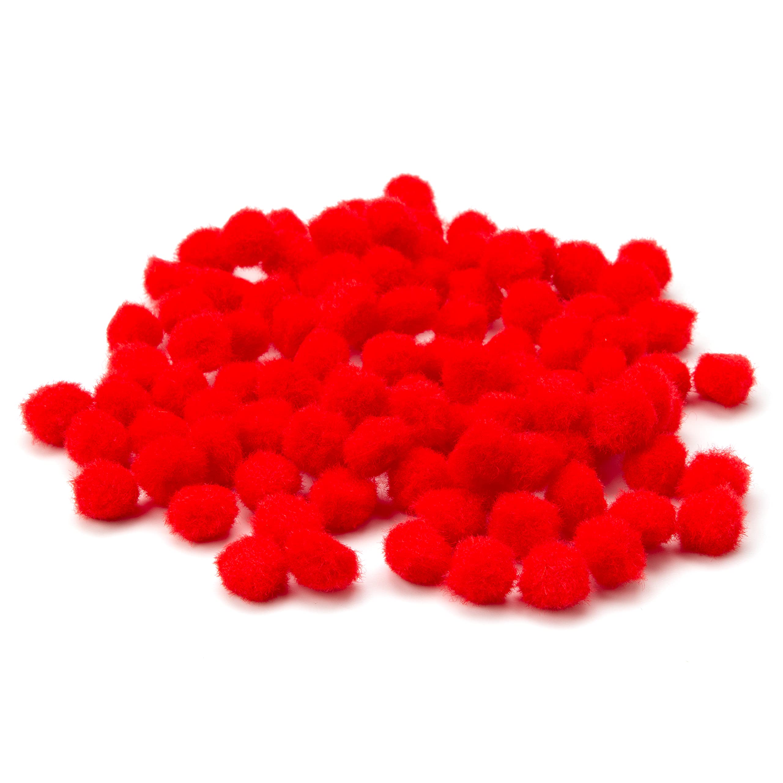Cousin DIY Red 1/2 inch Poms, 100 Pack