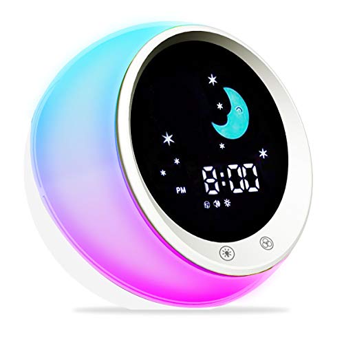 IĀ·CODE Time to Wake Alarm Clock for Kids, Children's Sleep Trainer, Kids Wake Up Light, Sleep Sound Machine