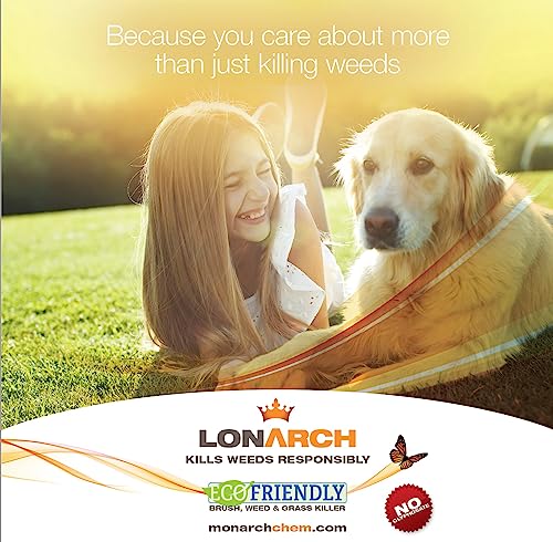 Lonarch Weed & Grass Killer (32 Ounce Concentrate) Eco-Friendly Solution - Safe for Pets, People, and Wildlife…