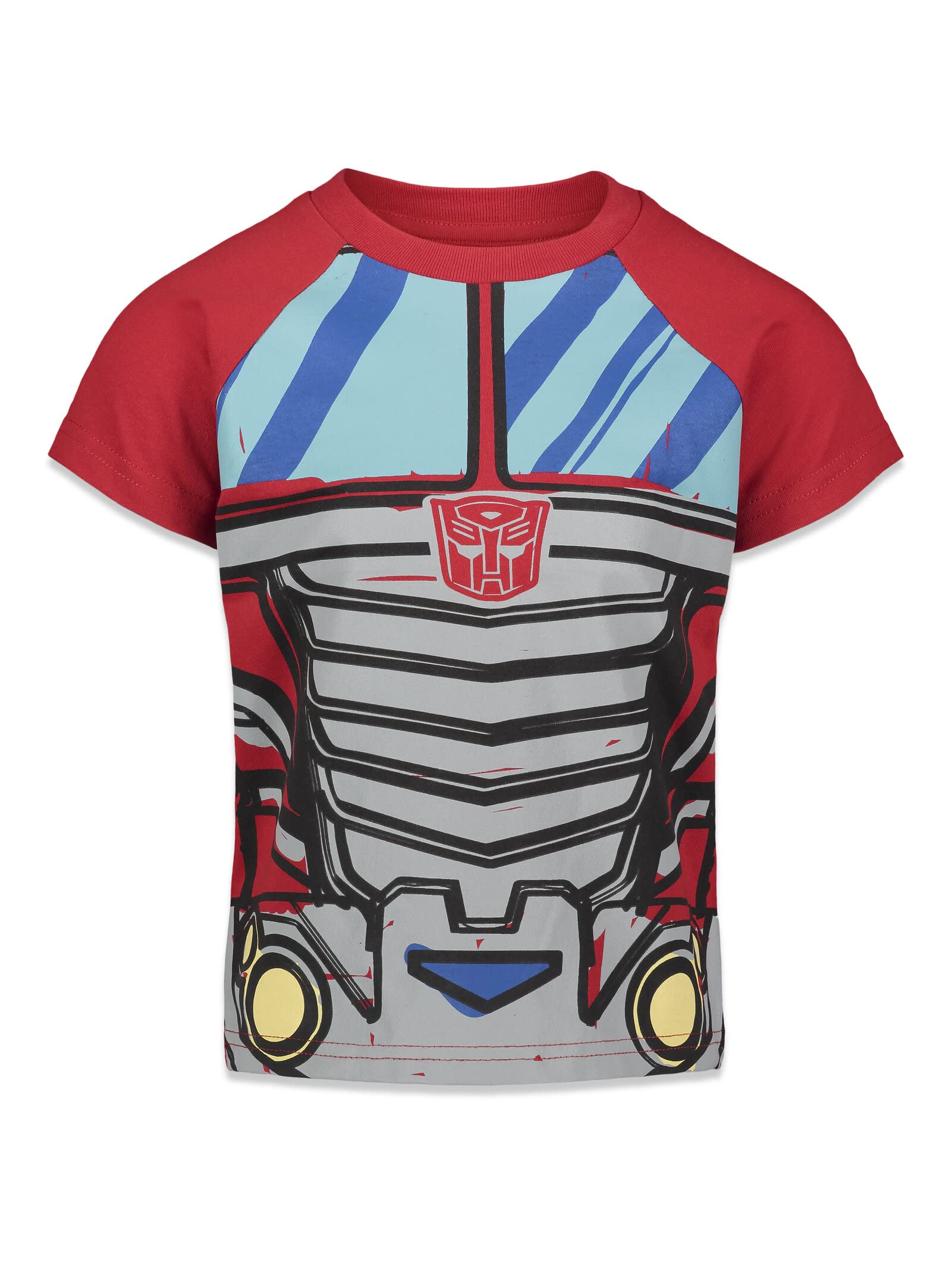 Transformers Optimus Prime Bumblebee Megatron Little Boys 3 Pack Graphic T-Shirts Red/Yellow/Black 7-8