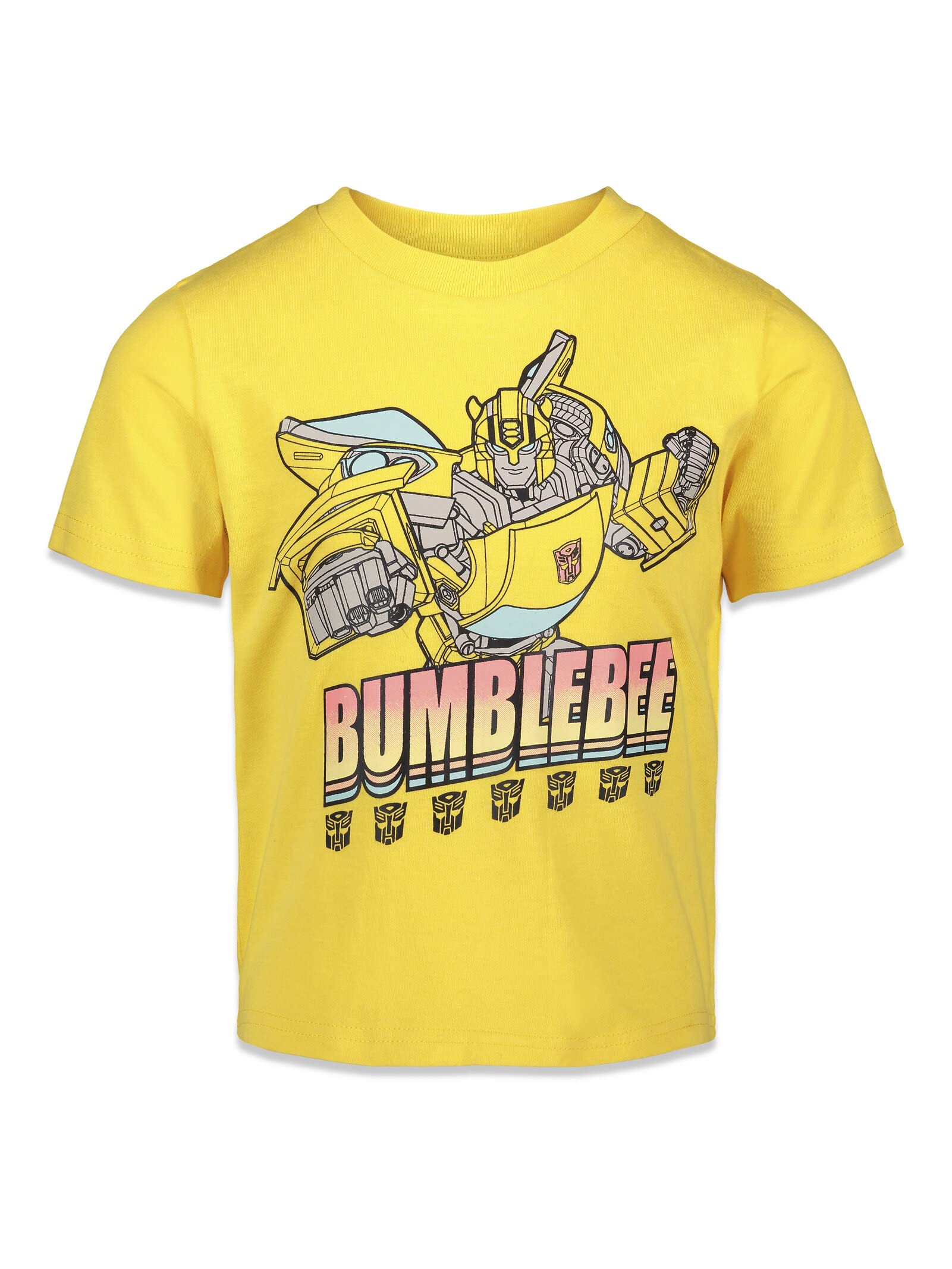 Transformers Optimus Prime Bumblebee Megatron Little Boys 3 Pack Graphic T-Shirts Red/Yellow/Black 7-8