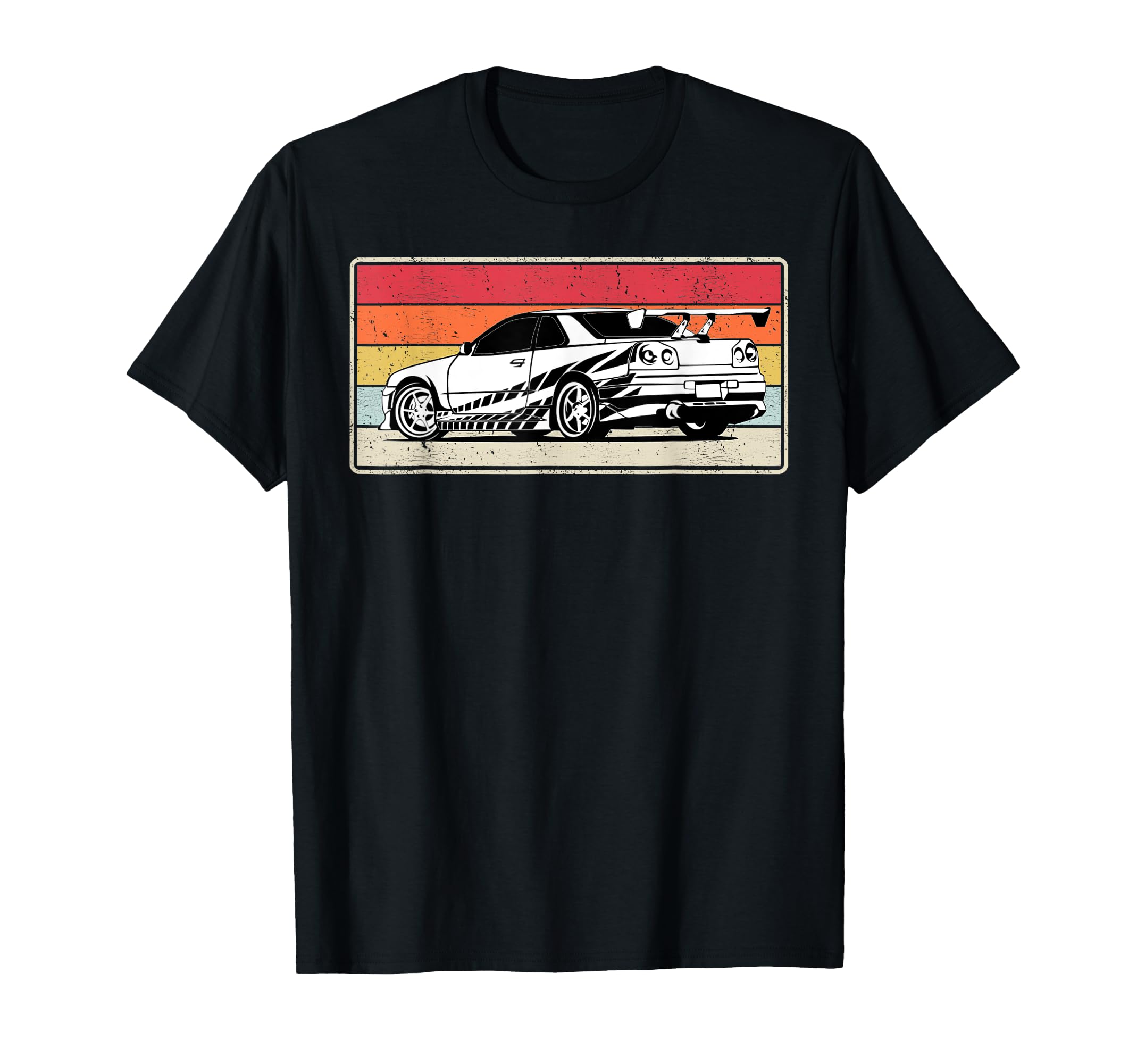 Vintage Tuner Car Skyline Graphic Retro Racing Drift Car T-Shirt