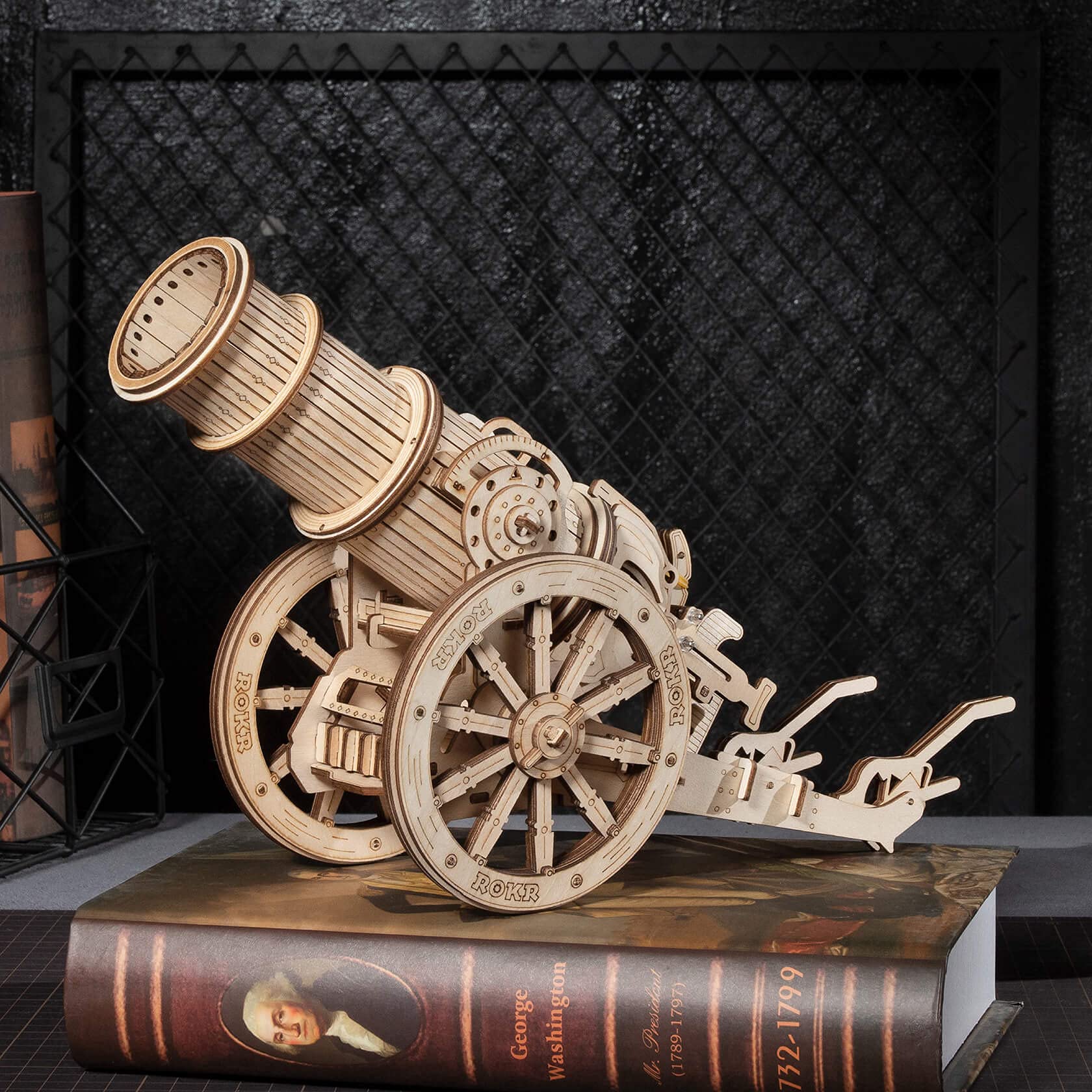 ROKR 3D Wooden Puzzles for Adults-Catapult Kit-Model Toys DIY Craft Kits Brain Teaser Gift for Kids Adults