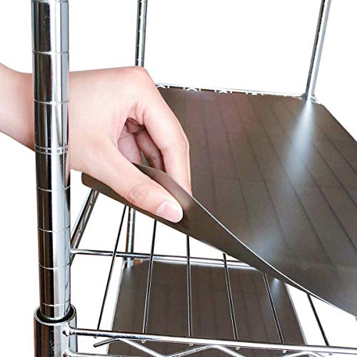 BRIAN & DANY 14" X 24" Wire Shelf Liners Value Pack of 3, Industrial Strength Thick Verson(0.4mm Rolled),Gray