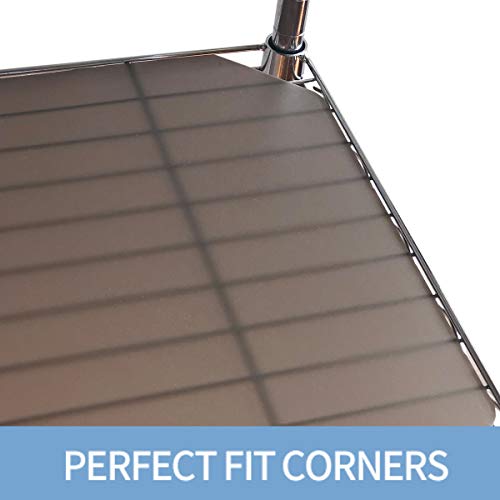 BRIAN & DANY 14" X 24" Wire Shelf Liners Value Pack of 3, Industrial Strength Thick Verson(0.4mm Rolled),Gray