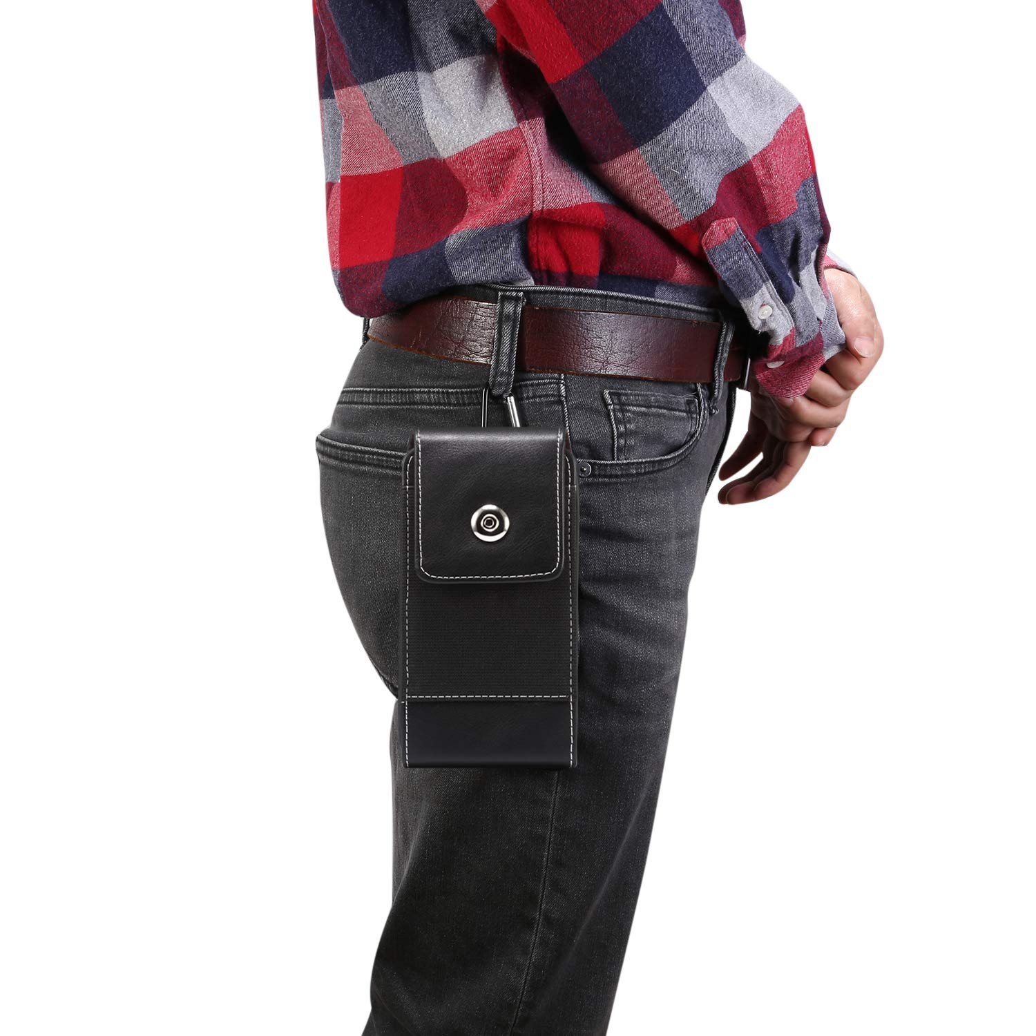 Men Cell Phone Belt Clip Loop Holster Card Holder Wallet Case for iPhone 15 Plus iPhone 14 Plus iPhone 15 14 13 12 Pro Max Google Pixel 8 Pro 7 Pro 6 Pro OnePlus 11 Nord N300