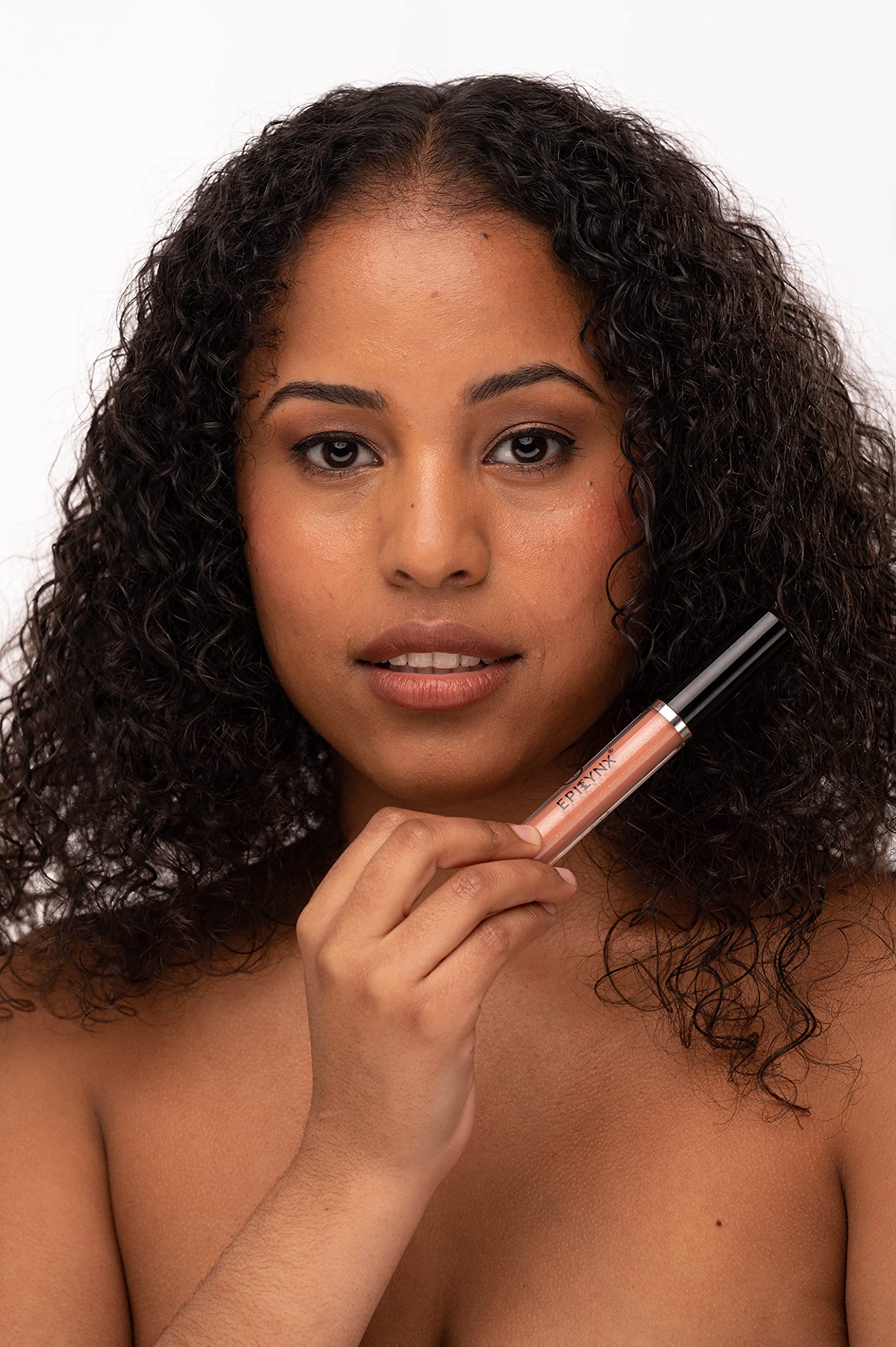 EPILYNX Vegan Moisturizing, Long Lasting Lip Gloss - Satin & Glitter - Allergen Free for Sensitive Skin - Shimmer Brown by Dr. Liia
