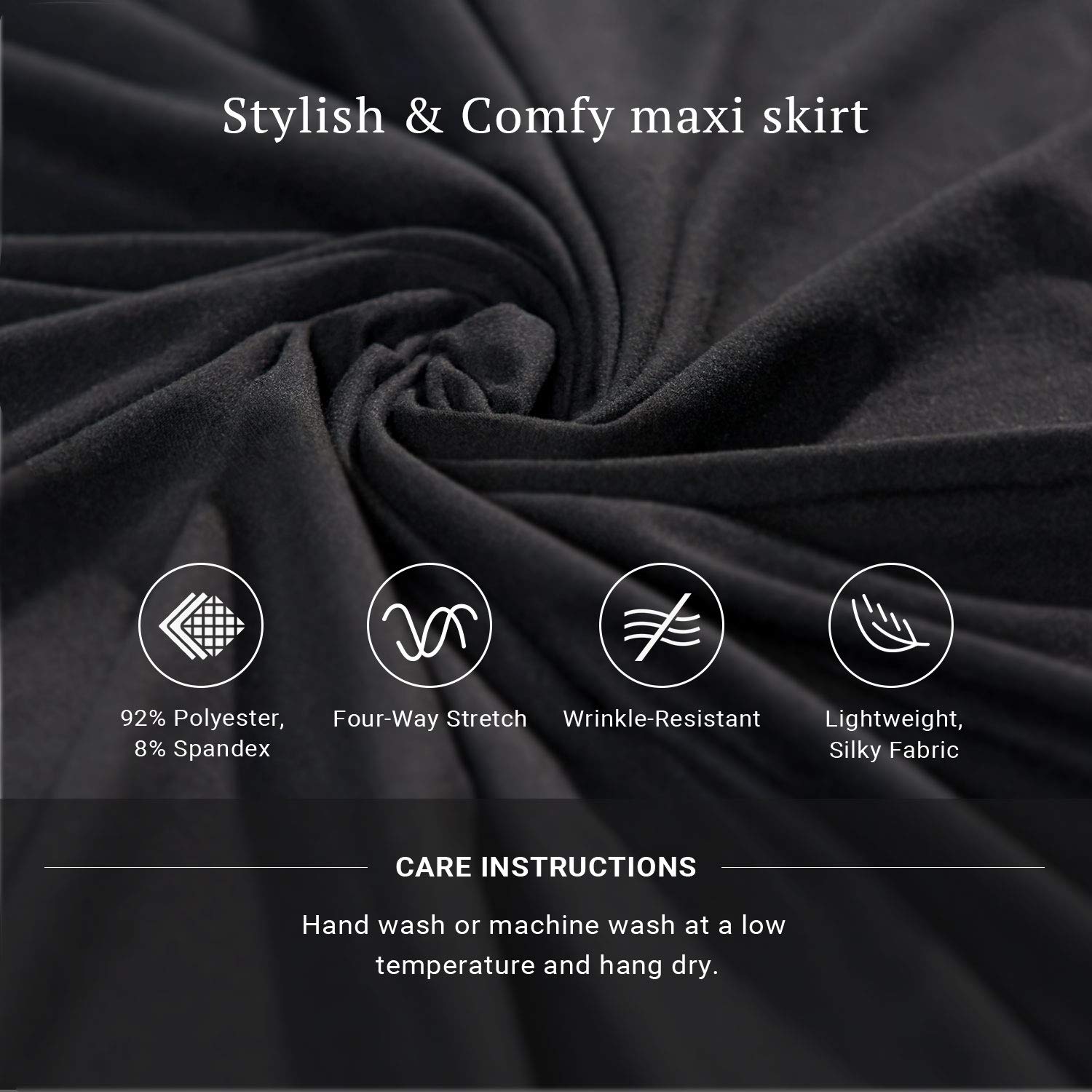 noflik Womens Maxi Skirts (Pixel Ethnic, XL)