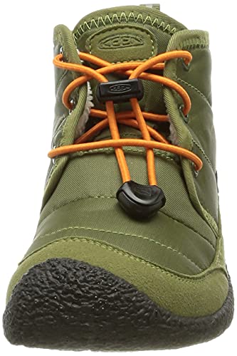 KEEN Howser 2 Quilted Mid Height Waterproof Comfy Durable Chukka Boots, Capulet Olive/Russet Orange, 13 US Unisex Little Kid