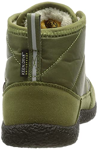 KEEN Howser 2 Quilted Mid Height Waterproof Comfy Durable Chukka Boots, Capulet Olive/Russet Orange, 13 US Unisex Little Kid